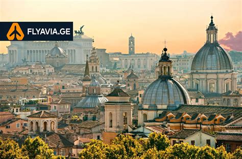 ქუთაისი რომი ავიაბილეთები 139 ლარიდან Flyavia Ge
