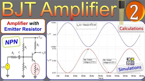 Bjt Common Emitter Amplifier With Emitter Resistor 🌟 Calculations And Spice Simulations 💡 Example