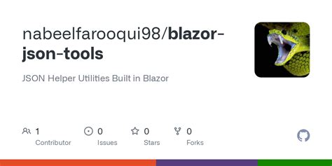 Github Nabeelfarooqui98blazor Json Tools Json Helper Utilities Built In Blazor