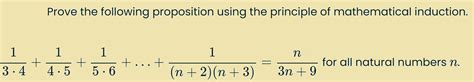 Solved Prove The Following Proposition Using The Principle Chegg
