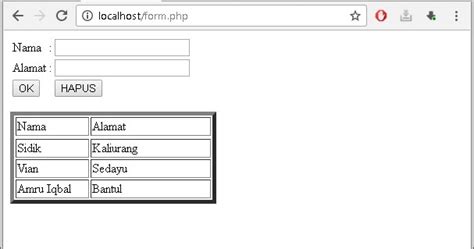 Teknologi Informatika Input Dan Output Form Dengan Beberapa Data
