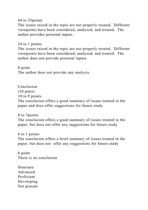 Research Or Interview Paper Grading Rubric Criterialevels Of Docx