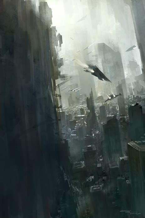 Sci Fi 20121122 未來 科幻 飛船 電影 電繪 風景 場景 城市