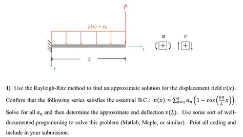 Px Po 1 Use The Rayleigh Ritz Method To Find An