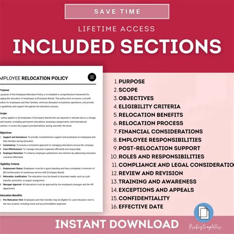 Employee Relocation Policy Template Probiztemplates