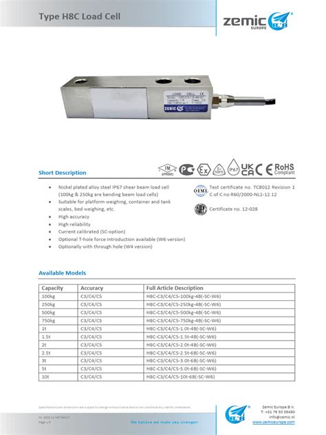 H8c Datasheet Pdf Bending Building Engineering