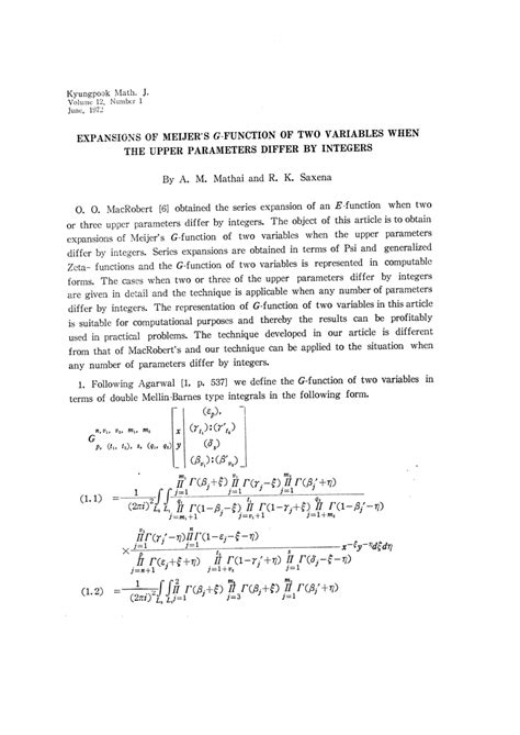 Pdf Series Representations For Meijers G Function