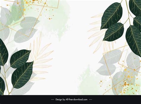 Background Leaf Template Classic Grunge Design Vectors Images Graphic