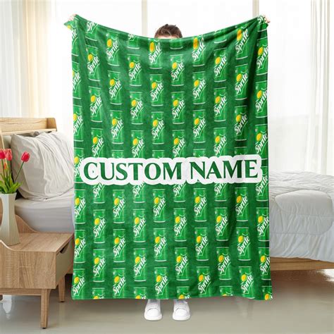 Personalized Sprite Blanket Custom Name Soda Lover Fleece Sherpa