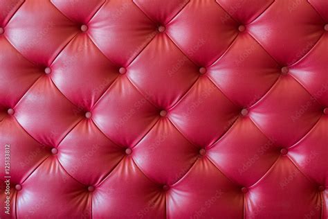 Vintage Red Leather Sofa Texture Background Luxury Classic Leather