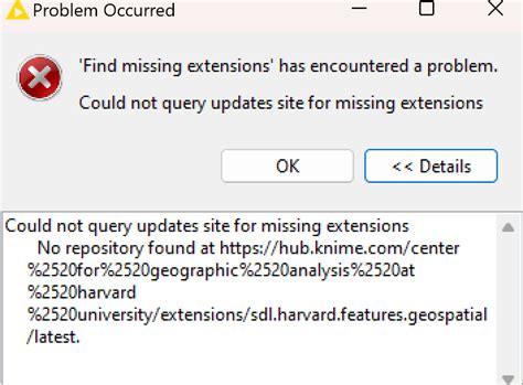 Unable To Install Geosptial Extension Community Extensions KNIME Community Forum