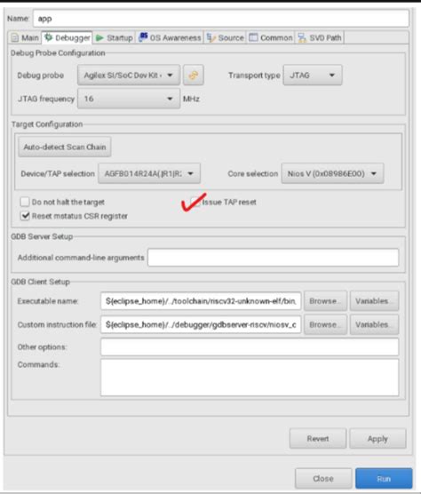 Solved Riscfree Debugging Fails After First Debug Intel Community