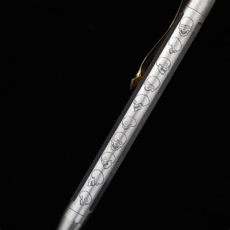 Devil Pen Skull Gold Zieba Knives
