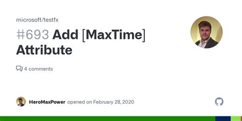 Add Maxtime Attribute · Issue 693 · Microsofttestfx · Github
