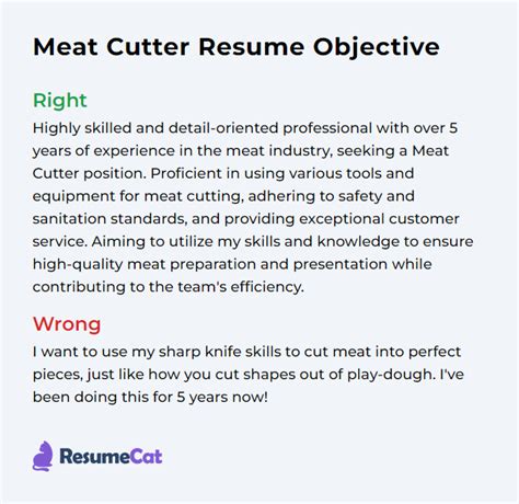 Top 16 Meat Cutter Resume Objective Examples Resumecat