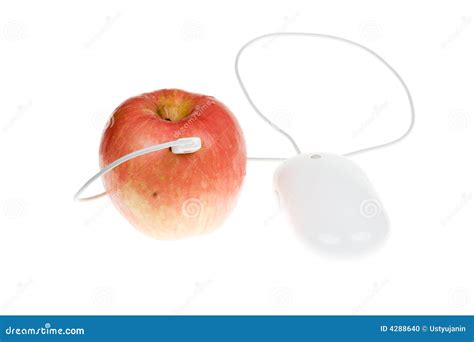 Technical Concept Apple With The Computer Mouse Stock Photo Image Of Concept Meal 4288640
