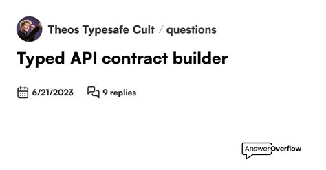 Typed Api Contract Builder Theos Typesafe Cult