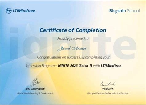 Javed Ansari On Linkedin Ltimindtree Ignite