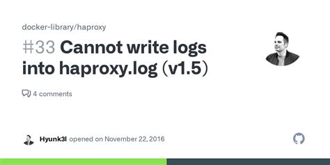 Cannot Write Logs Into Haproxy Log V Issue Docker Library Haproxy Github