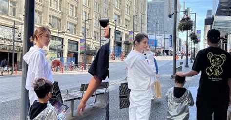 임창정♥ 서하얀 190cm 아들과 캐나다서 포착 D사 명품백메고 여배우 포스