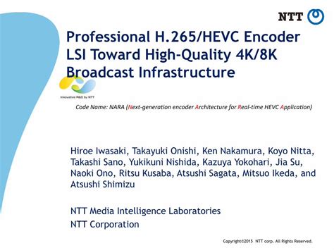 pdf professional h 265 hevc encoder lsi toward high quality 4k