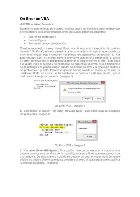 on error en vba mans savli udocz