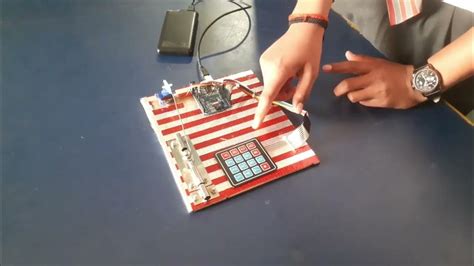 password protected door lock system using arduino uno youtube