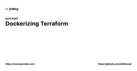 Dockerizing Terraform
