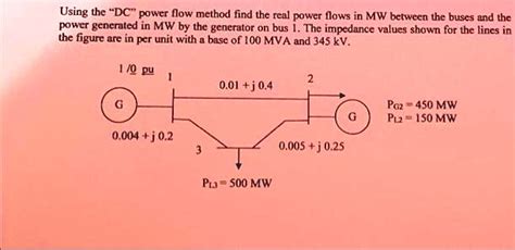 solved using the dc power flow method find the real power flows in