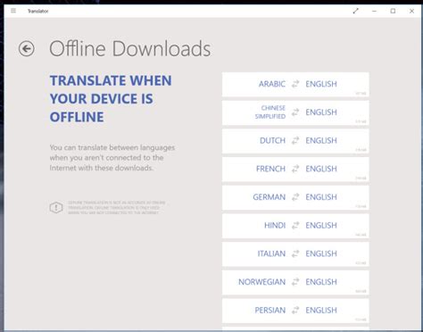 Microsoft Translator For Windows 10