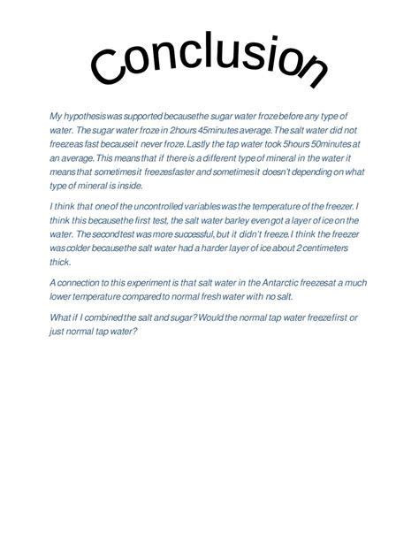 How To Write Up A Conclusion For A Science Experiment At Howtowriteup Science Templates