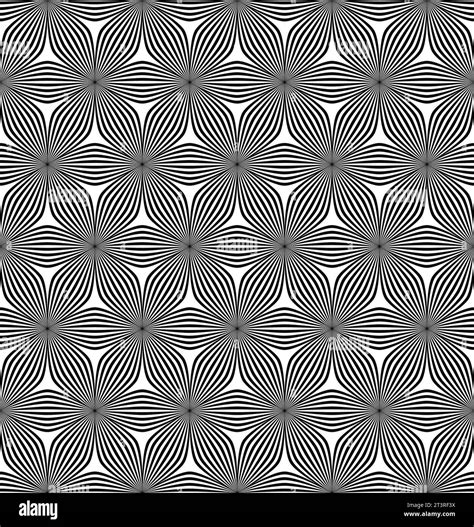 Seamless Hexagonal Curved Line Pattern Royalty Free Vector Stock Vector
