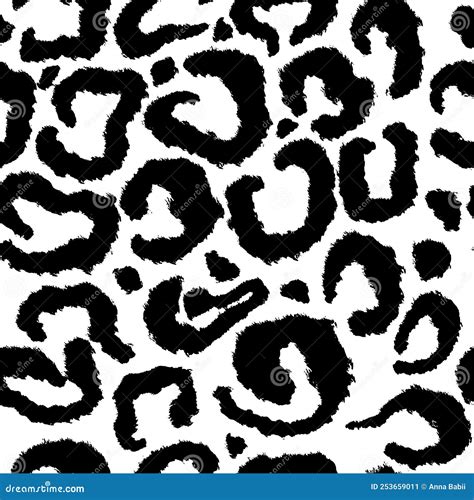 Leopard Skin Artwork Imitation Print Vector Seamless Pattern Stock