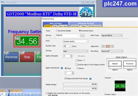 Mitsubishi HMI Modbus RTU Delta VFD M Tutorial Plc