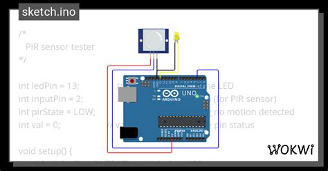 Sensor Gerak Wokwi Esp32 Stm32 Arduino Simulator