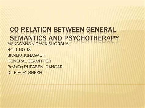 General Semantics Nk Ppt