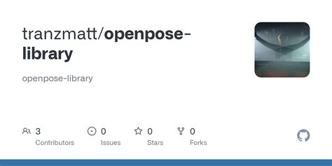 GitHub Tranzmatt Openpose Library Openpose Library