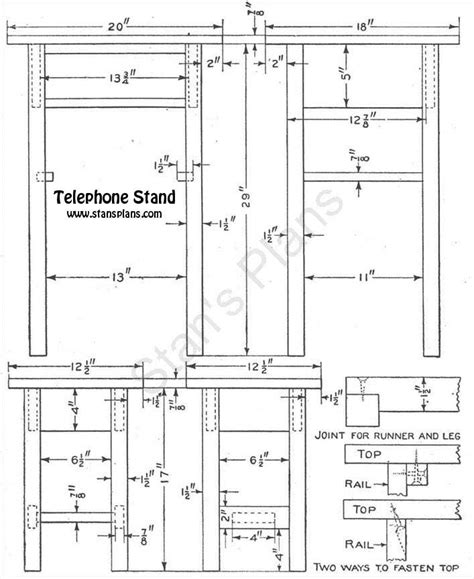 Telephone Stand Or Nesting Table Plans Stans Plans