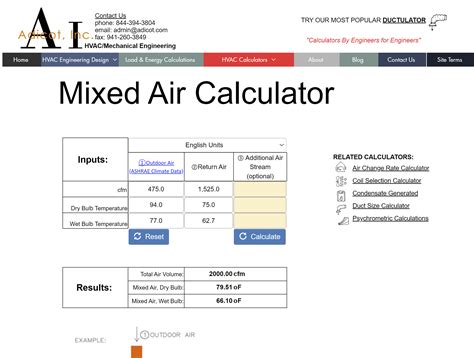 Hvac Supply Air Calculation At Jason Lyon Blog