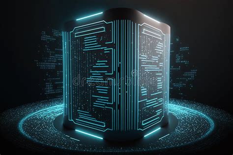 visualization of large data sets data center or server room with cloud storage servers stock