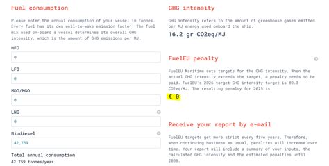 Fueleu Maritime Calculator And Fuel Cost Calculation Tool Decarbonization Queseas