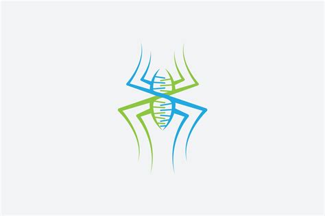 Dna Spider Logo With Aa Combination Of A Spider And Dna As The Icon
