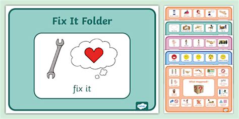Fix It Folder With Visual Supports Teacher Made Twinkl