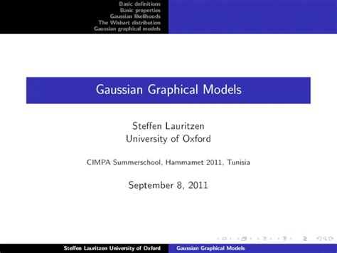 Pdf Gaussian Graphical Models Oxford Statisticssteffenteachingcimpagausspdfgaussian