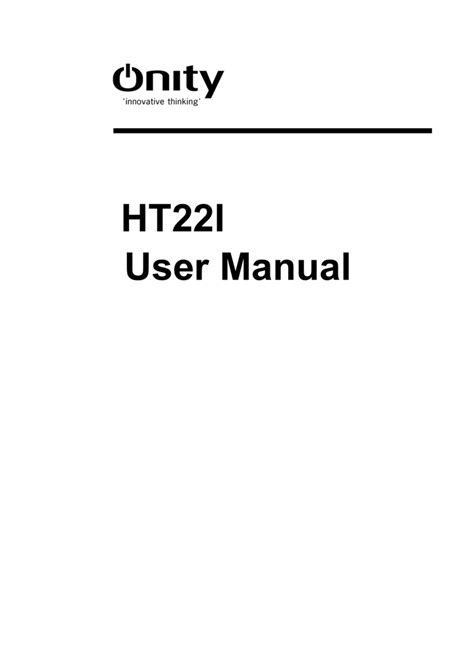 Onity Ht22 Manual Onity Htrfidmfr01 Rfid Transmitter User Manual Ht28v5 1 Aug 17 2011