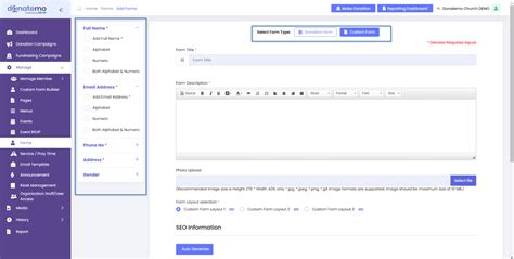 How To Make Form Using Custom Form Builder Donatemo Support