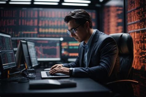 Premium Ai Image Portrait Of A Woman Working On Computer Typing Lines Of Code That Appear On