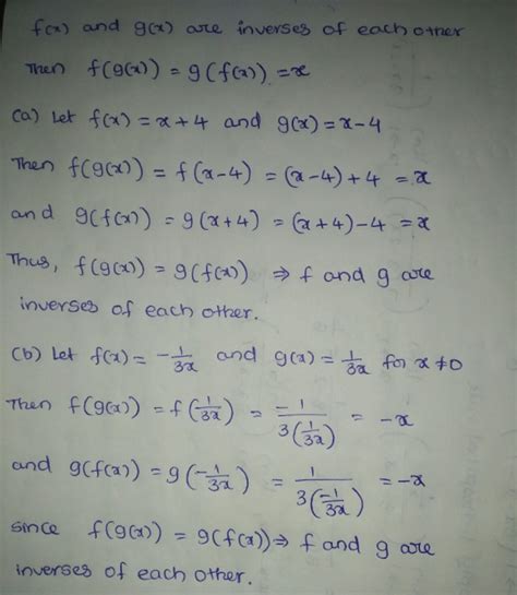 X For Each Pair Of Functions F And G Below Find Fgx And G Then