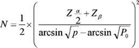 The Formula Used For Sample Size Calculation Download Scientific Diagram