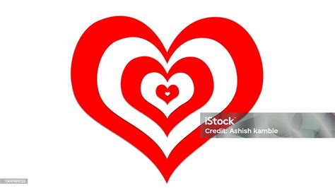 환상 효과 기호와 사랑의 상징과 빨간색과 흰색 마음 발렌타인 데이 결혼식 기념일 또는 휴일에 대한 사랑을 표시합니다 추상적 인